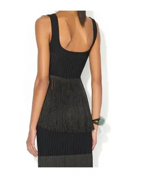 Alaïa Fringed Knit Tank Top
