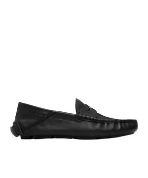 Polo Ralph Lauren Anders Leather Driver Loafers - Black