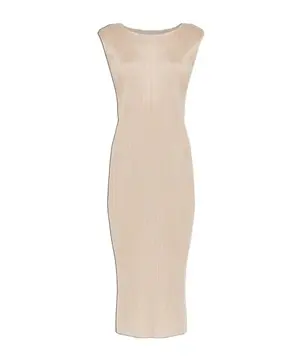 Issey Miyake Pleats Please By Issey Miyake Sleeveless Pleated Midi Dress No