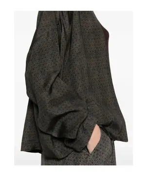 UMA WANG Geometric Pattern Long Sleeve Casual Jacket