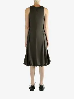 AMOMENTO Sheer Padded Volume Dress