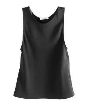 THE ROW Scoop-neck Tank Top - Black