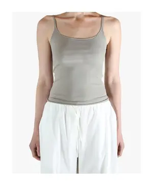 AMOMENTO Thin-strapped Tank Top