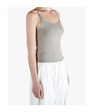 AMOMENTO Thin-strapped Tank Top