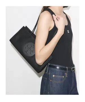 Tory Burch Ella Logo-patch Shoulder Bag