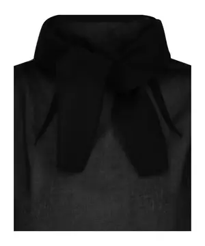 AMOMENTO Knotted Collar Top