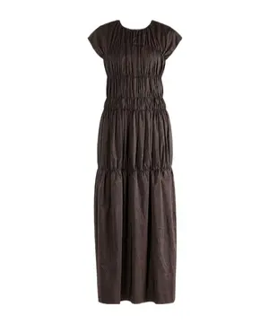 AMOMENTO Shirred Tiered Maxi Dress