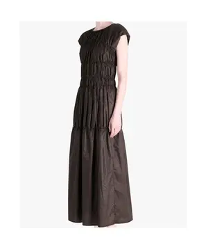 AMOMENTO Shirred Tiered Maxi Dress