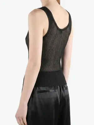 UMA WANG Sleeveless Ribbed Knit Top