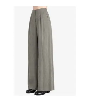 AMOMENTO Pleated Wide-leg Trousers