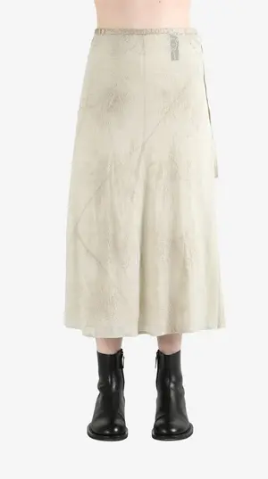 ANN DEMEULEMEESTER Embroidered Wrap Maxi Skirt
