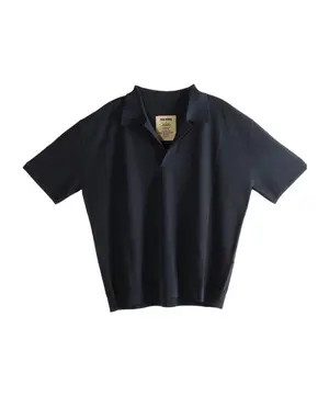 UMA WANG Short Sleeve Polo Shirt - Black