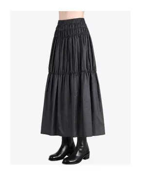 AMOMENTO Shirring Midi Skirt