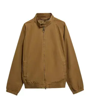 Barbour Royston Harrington Jacket With Zip Closure - Brown