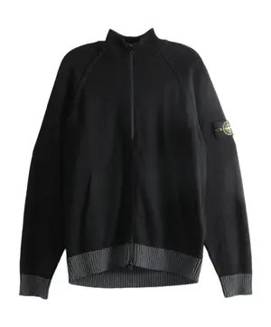 Stone Island Logo-patch Zip-up Sweater