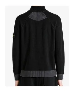 Stone Island Logo-patch Zip-up Sweater