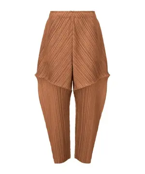 PLEATS PLEASE BY ISSEY MIYAKE Pleats Please Issey Miyake Pleated Pants - Brown