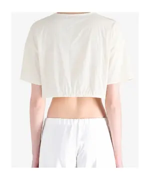AMOMENTO Padded Jersey Cropped Top