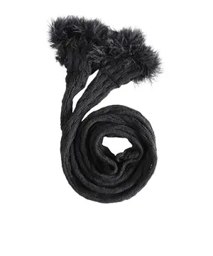 ANN DEMEULEMEESTER Ruffled Knitted Scarf