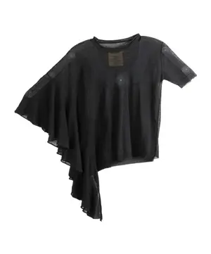 UMA WANG Asymmetrical T-shirt - Black