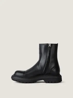 Givenchy Cargo Biker Boots In Leather