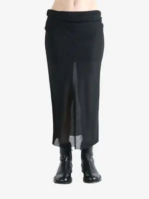RIER Draped Midi Skirt In Wool