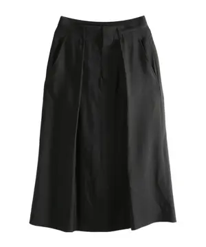 ANN DEMEULEMEESTER Yura Midi A-line Pleated Skirt - Black