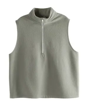 RIER Zip-fastening Sleeveless Vest - Gray