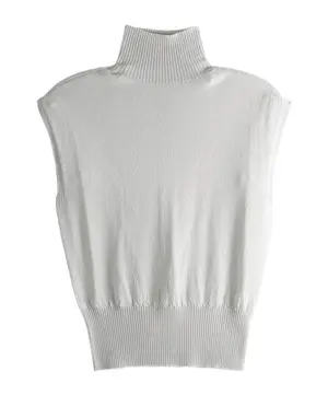 Rick Owens Sleeveless Ribbed Hem Turtleneck