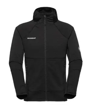 MAMMUT Taiss Waffle-textured Hooded Jacket - Black
