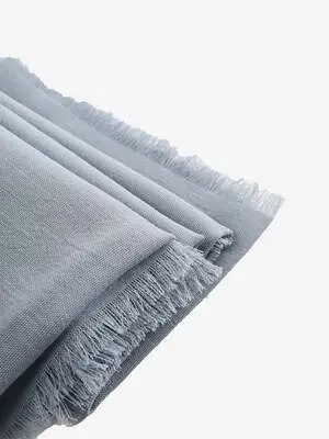 RIER Logo Patch Frayed Edge Scarf