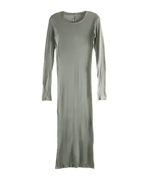 Rick Owens Long-sleeved Crewneck Midi Dress - Gray