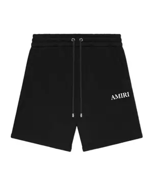 Amiri Logo Printed Drawstring Sweatshorts - Black