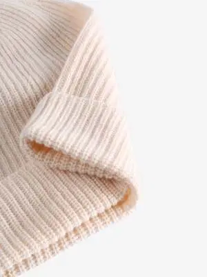 THE ELDER STATESMAN Ribbed Beanie Cap