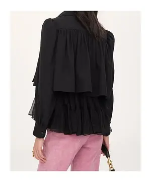 Chloé Gathered Cropped Jacket In Washed Viscose Faille