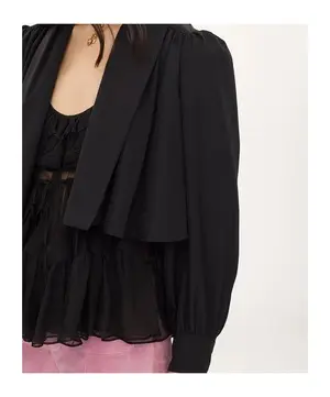 Chloé Gathered Cropped Jacket In Washed Viscose Faille