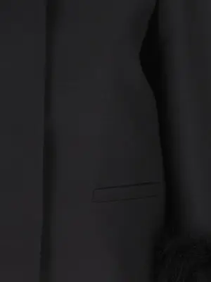 Valentino Garavani Collared Long Sleeve Jacket With Patch Pockets