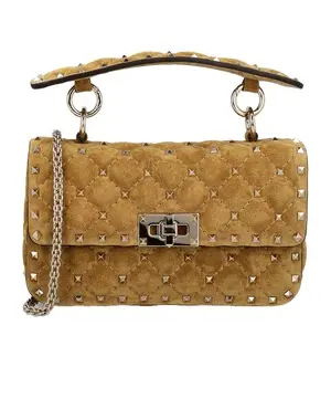Valentino Garavani Studded Shoulder Bag - Brown