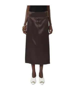 Sportmax Belt Loop Midi Skirt - Black