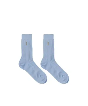 Versace Ribbed Logo Socks - Blue