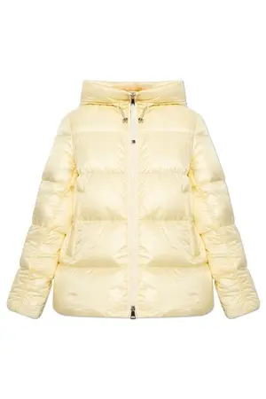 Moncler Moncler Serittes Zip-Up Padded Jacket With Drawstring Hood Yellow