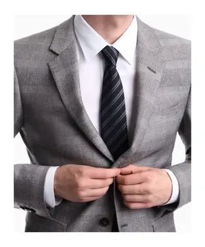 Emporio Armani Necktie In Silk With Diagonal Stripes