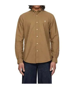 Polo Ralph Lauren Long-sleeved Collared Shirt - Brown