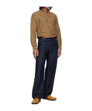 Polo Ralph Lauren Long-sleeved Collared Shirt - Brown