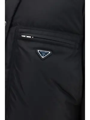 Prada Triangle-logo Button-up Jacket