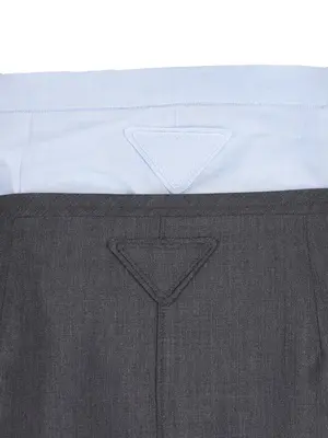 Prada Double Layered Midi Skirt With Button Details