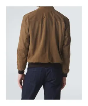 Kiton Suede Bomber Jacket