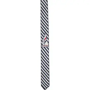 Thom Browne Sailboat-jacquard Pinstripe Tie