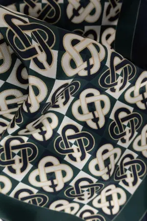 Casablanca Monogram-print Silk Scarf