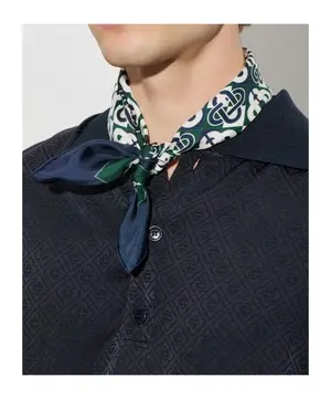 Casablanca Monogram-print Silk Scarf